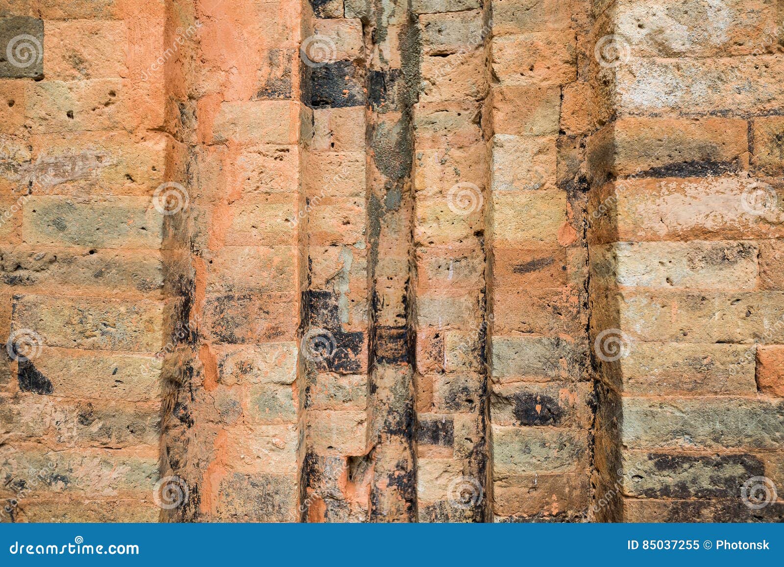 Old Red Brick Wall Background Texture Pattern Stock Image - Image of ...