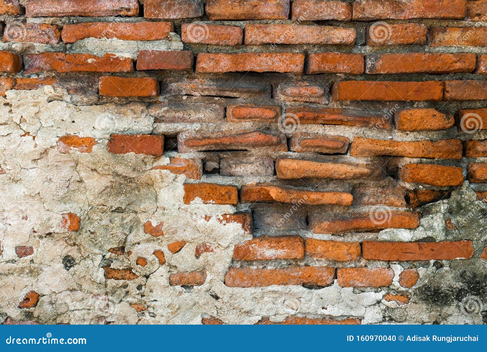 Old Red Brick Wall Bracket for Background Stock Photo - Image of ...