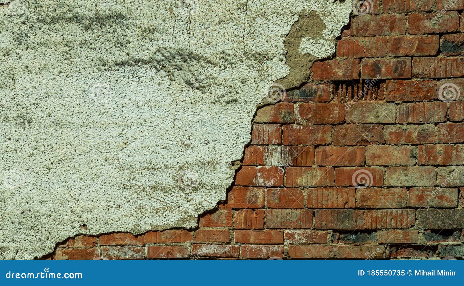 The Ruined Brickwork of Red Brick Stock Image - Image of concrete ...