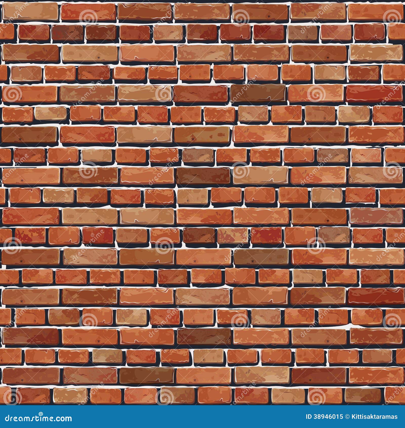 Brick Wall. Seamless Texture Cartoon Vector | CartoonDealer.com #227839597