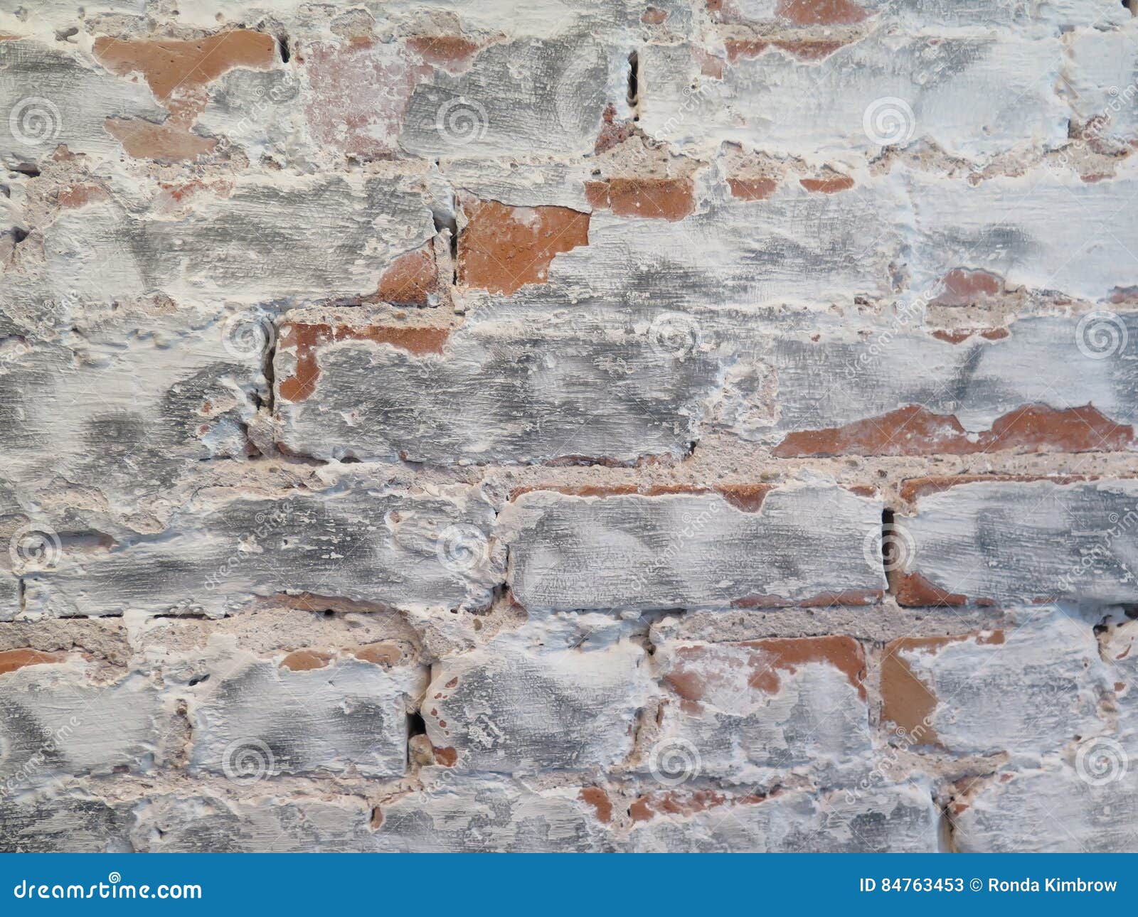 Old Red Brick Whitewashed Brickwalll Textured Background Stock Image ...