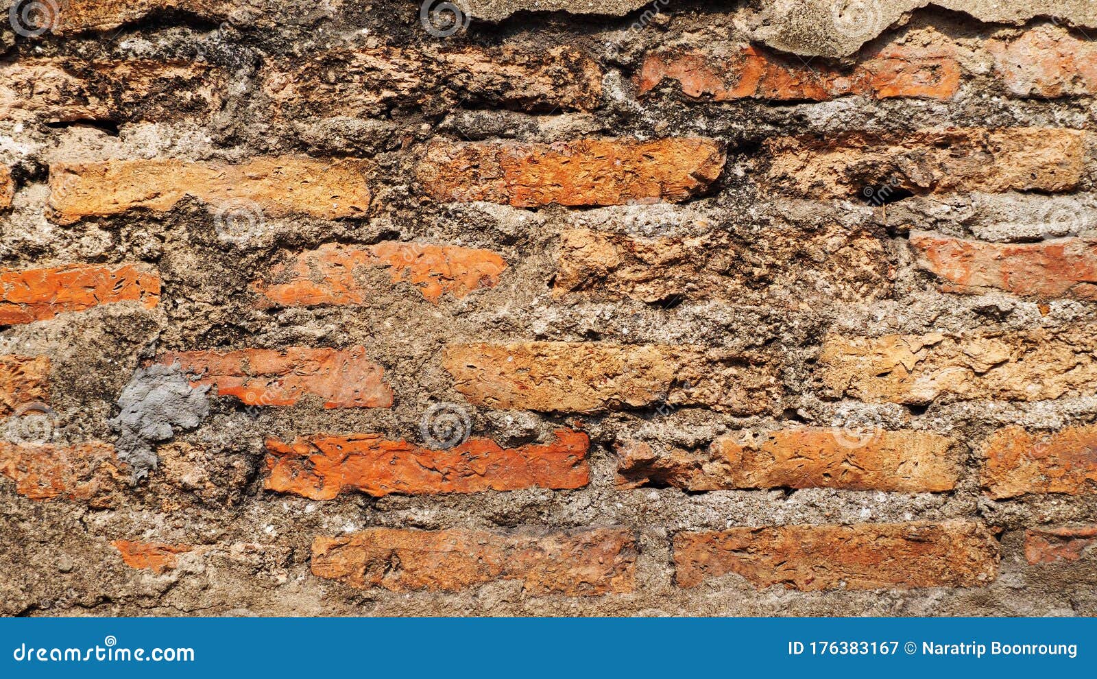 Old red bricks and decay stock image. Image of long - 176383167