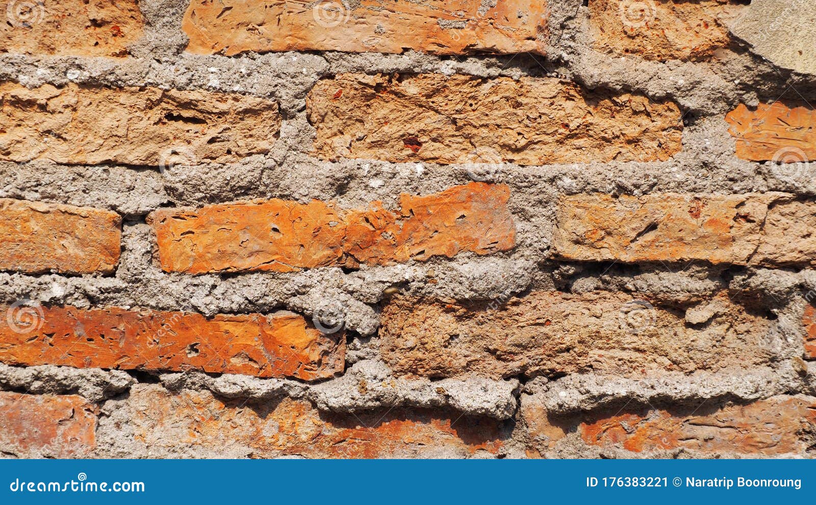 Old red bricks and decay stock image. Image of long - 176383221