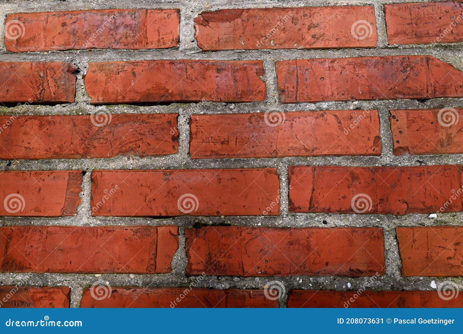 Old Red Bricks Wall. Banner Background Stock Image - Image of ...
