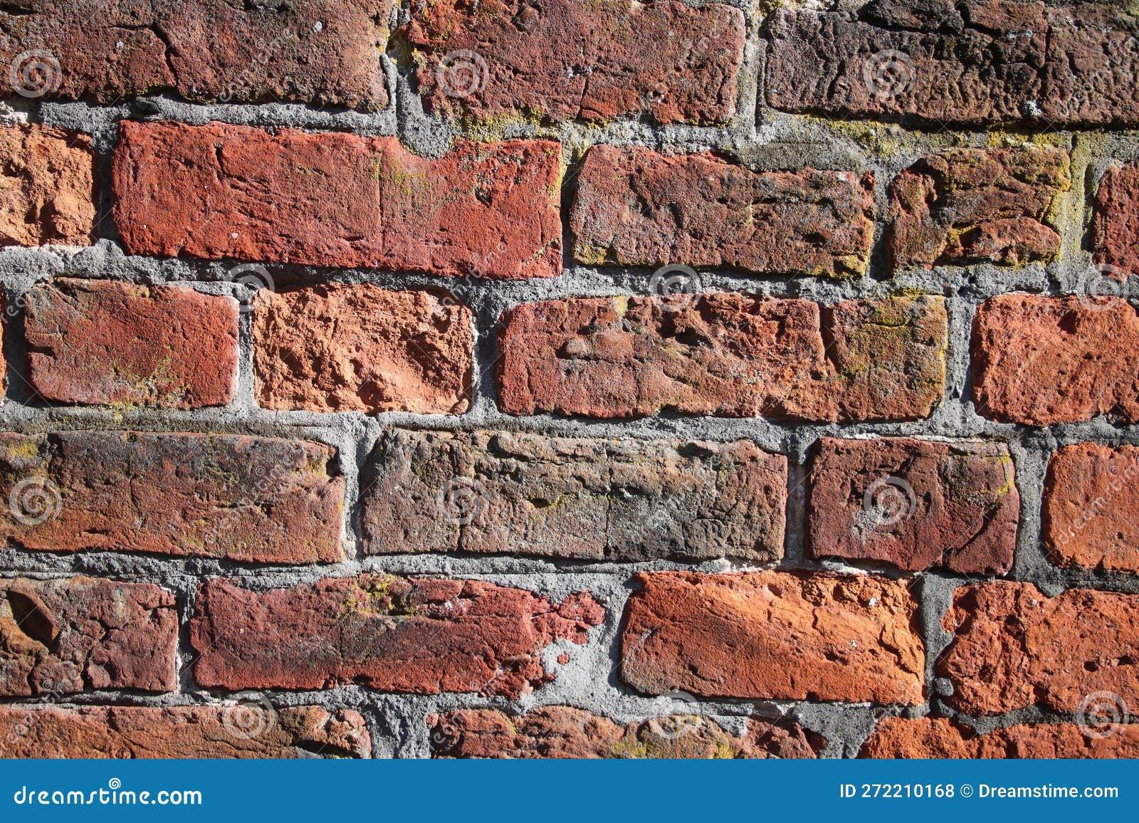 Old Red Bricks in a Wall for Textured Background Stock Photo - Image of ...