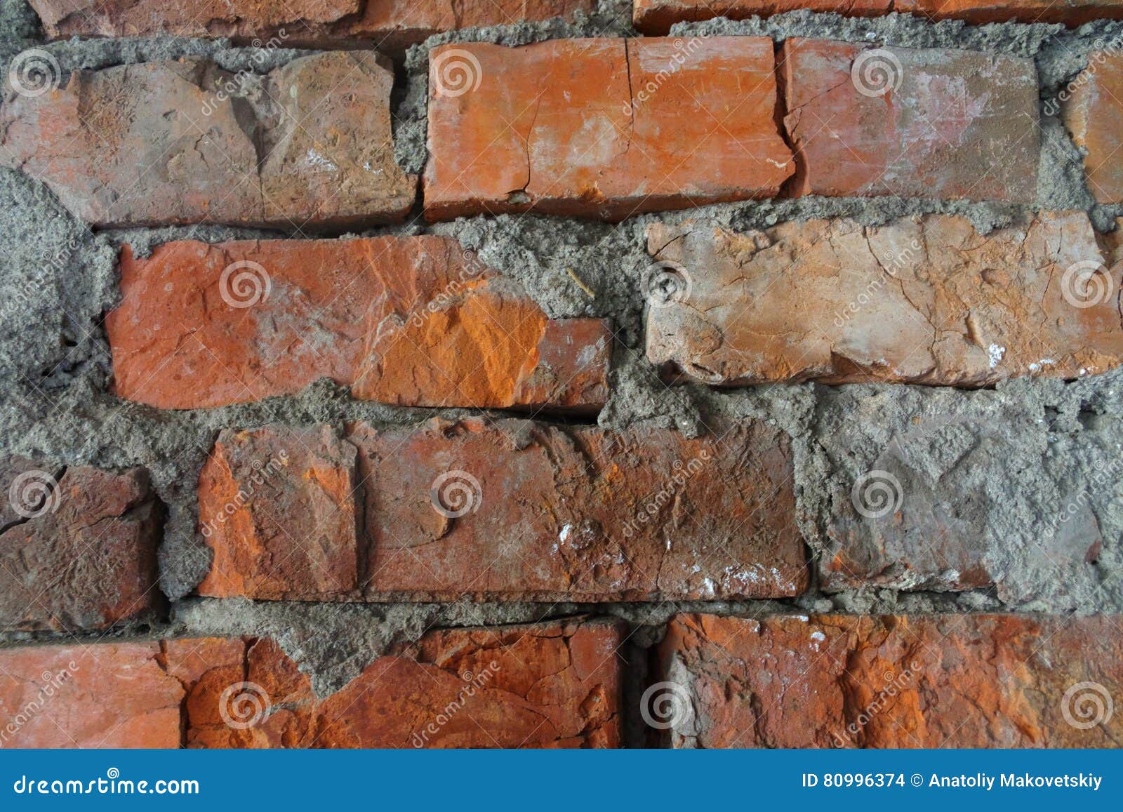 Old red brickwork. stock photo. Image of gray, building - 80996374