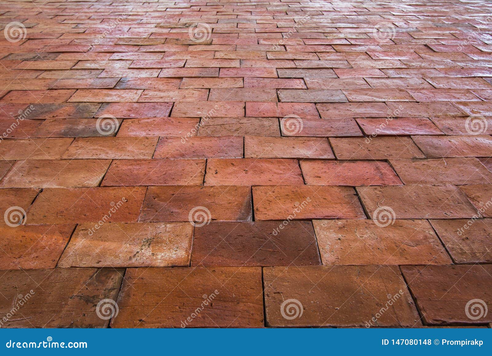 Old Red Brown Brick Floor Pattern Texture Stock Photo - Image of patio ...