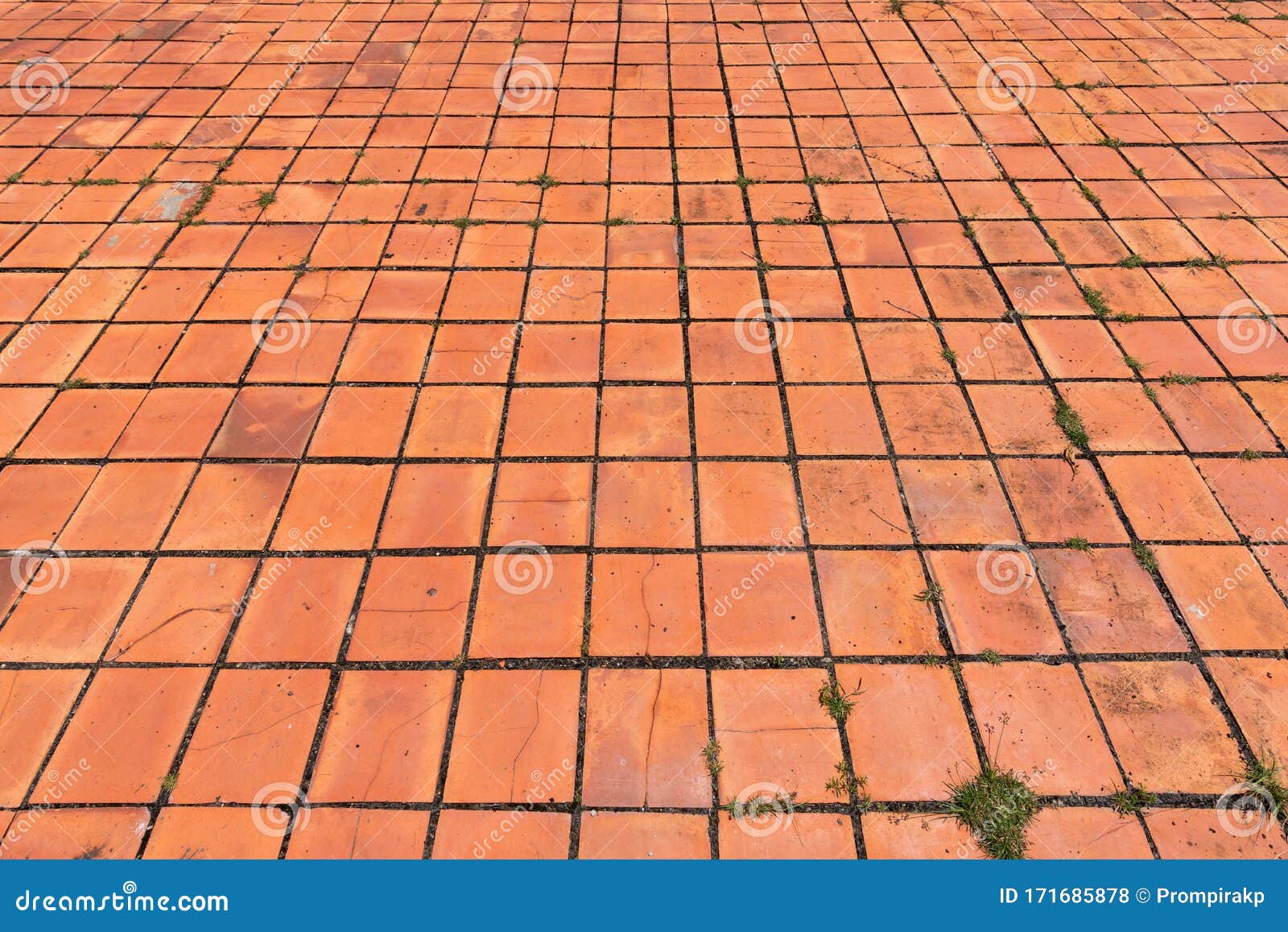 Old Red Brown Brick Floor Pattern Texture Stock Photo - Image of ...
