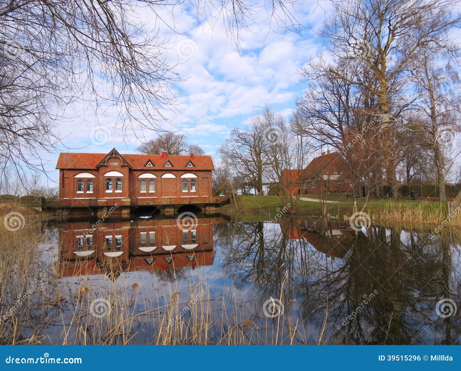 Old Red Building, Lithuania Stock Photo - Image of detail, level: 39515296