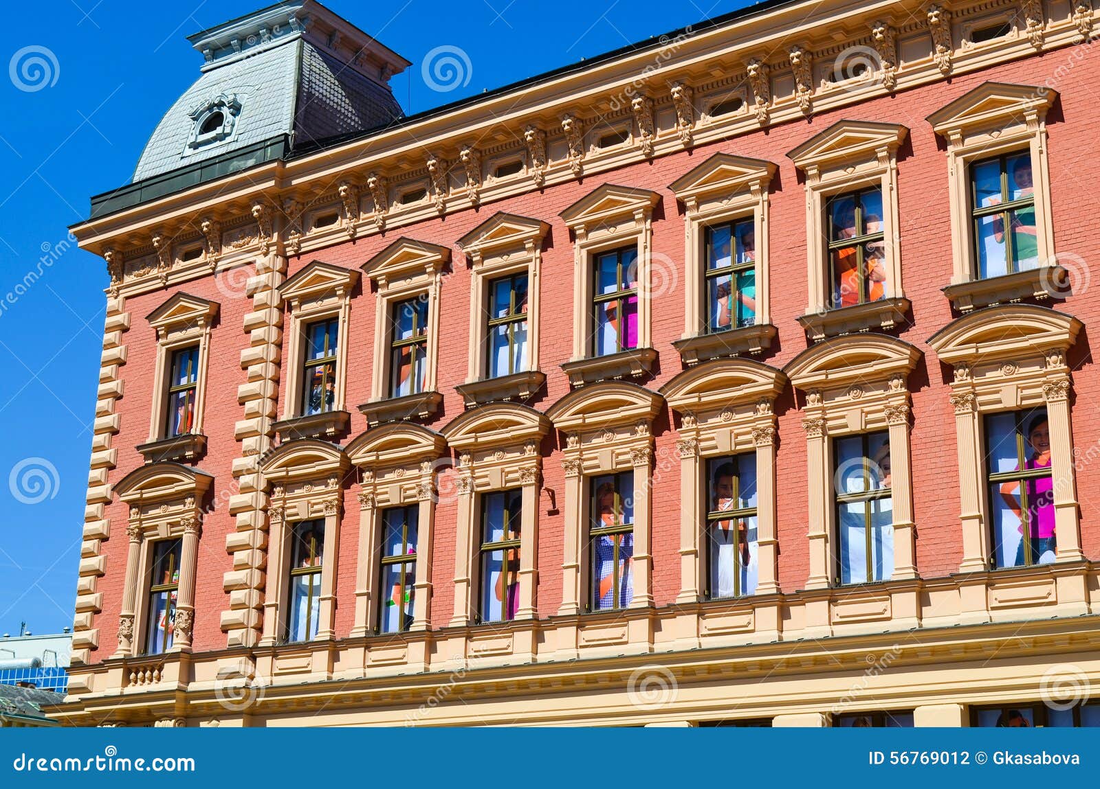 Old Red Building in Venice,Italy Stock Photo - Image of colorful ...