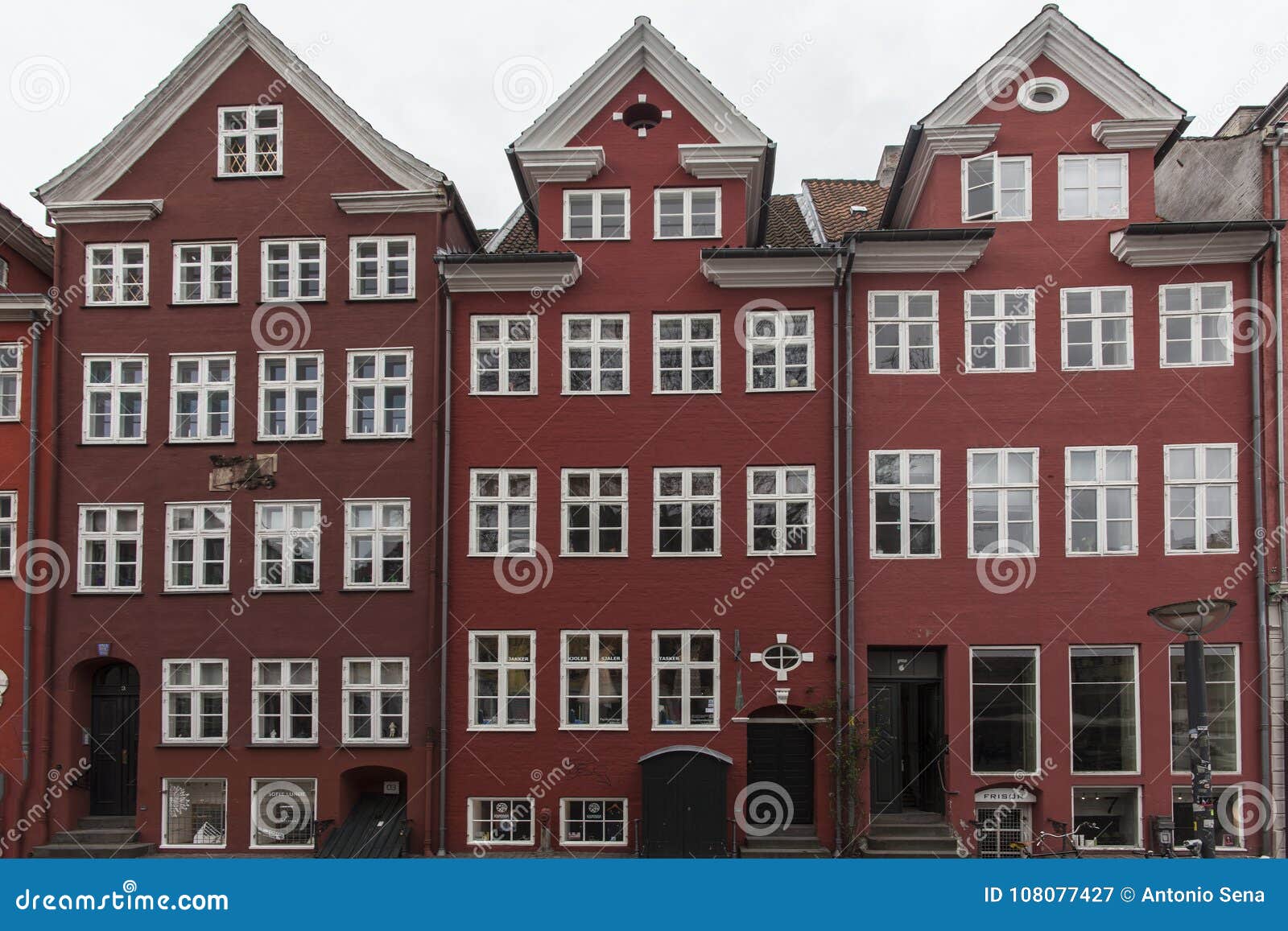 Old Red Buildings in Copenhagen Editorial Photography - Image of ...
