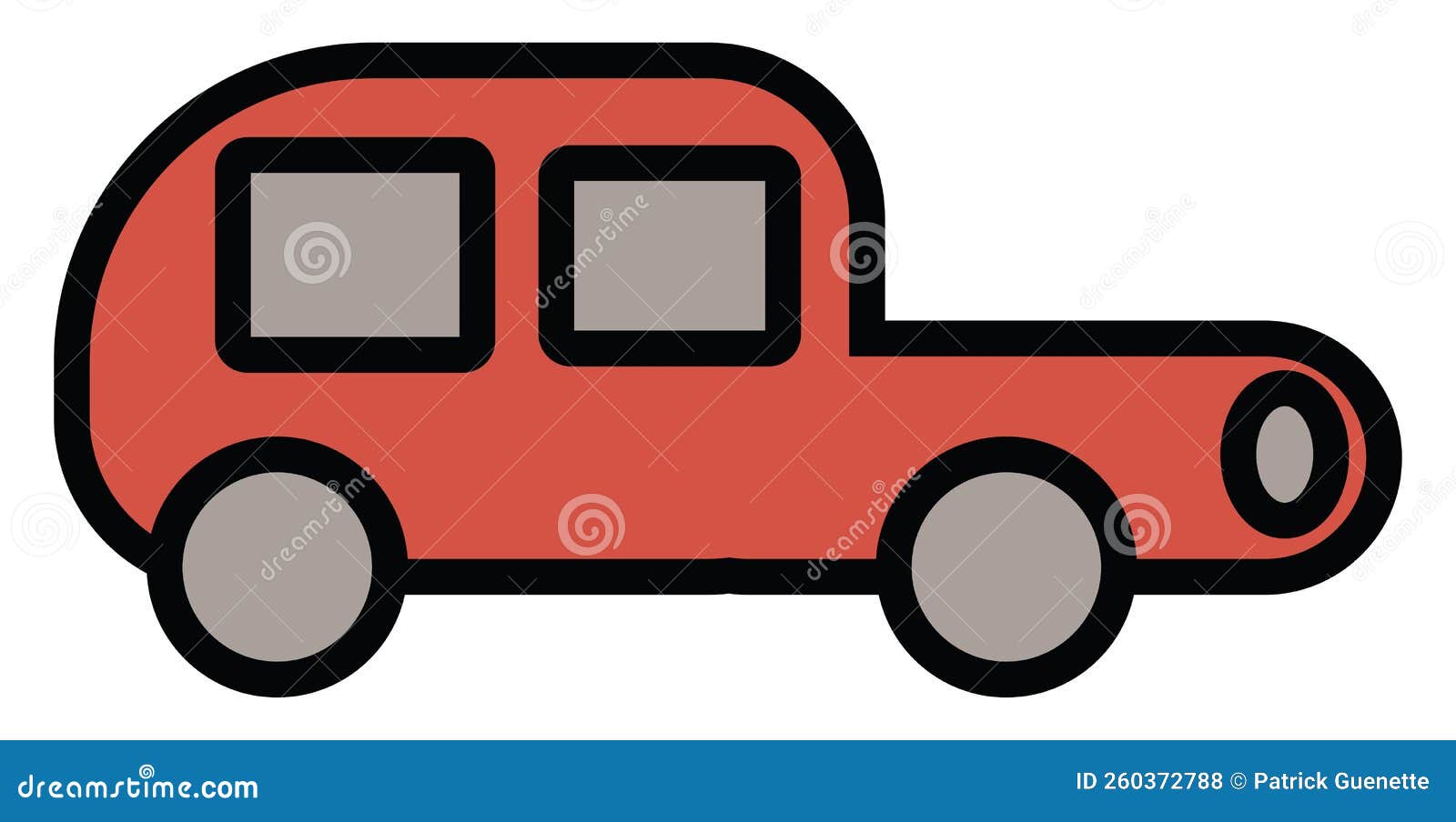 Old red car, icon stock vector. Illustration of icon - 260372788