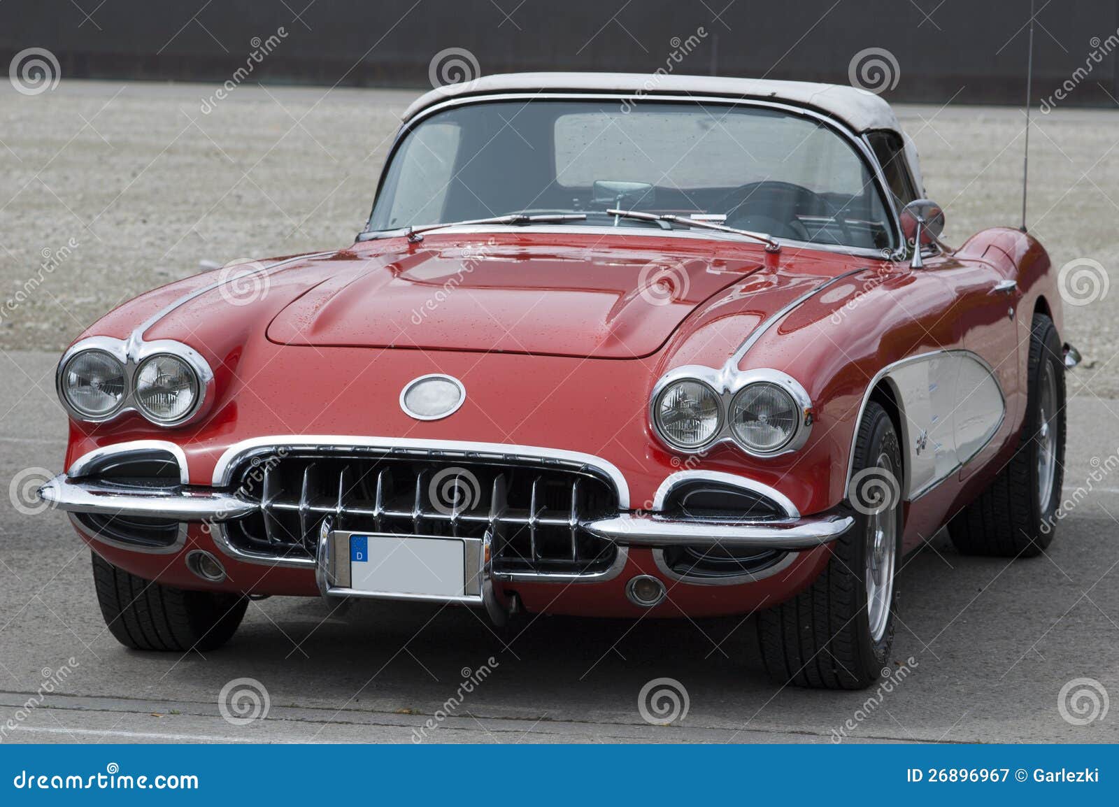 Old red car, retro stock image. Image of oldtimer, journey - 26896967