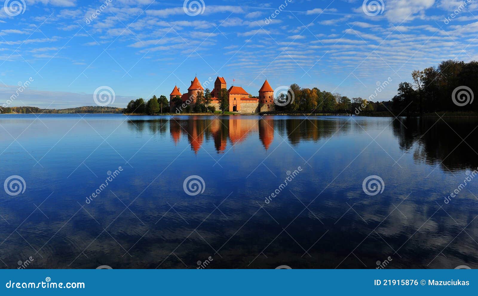 Old red castle stock photo. Image of reflection, historic - 21915876