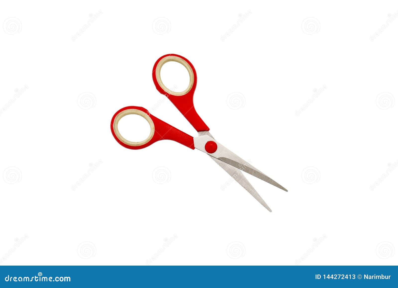 Old red children scissors stock image. Image of household - 144272413