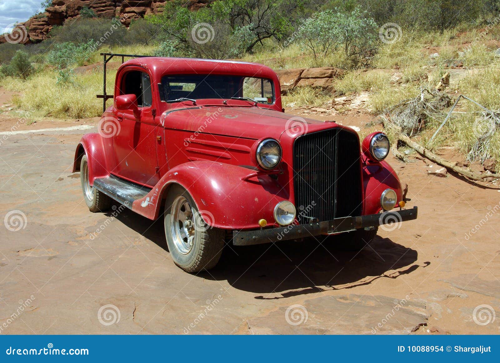 Old red classic car stock photo. Image of still, travel - 10088954
