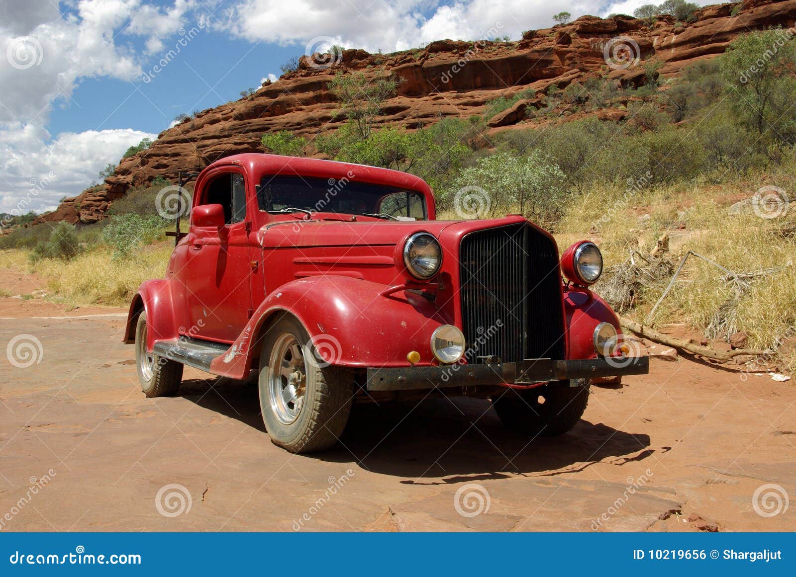 Old red classic car stock photo. Image of still, destination - 10219656