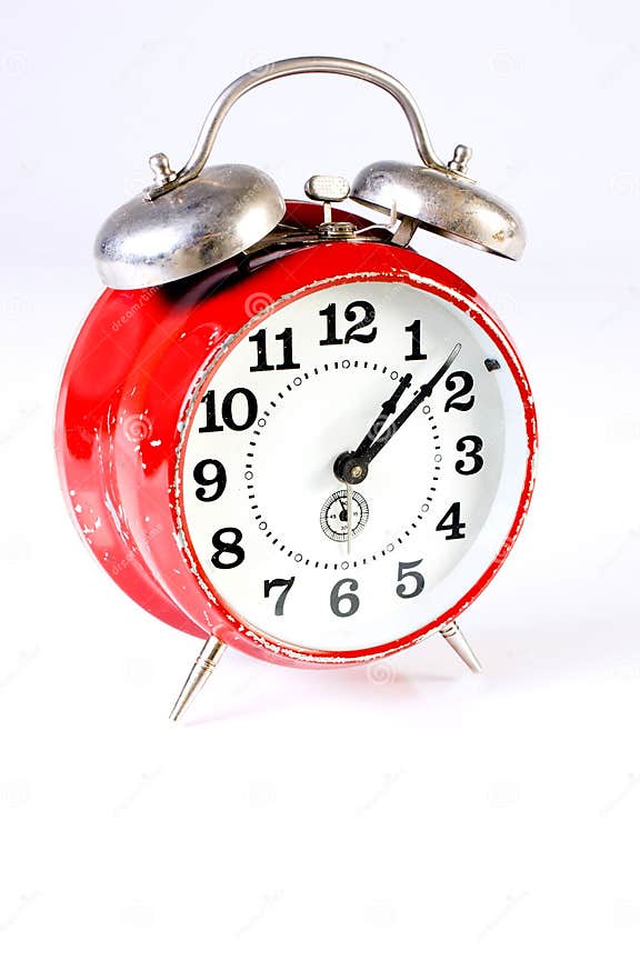 Old Red Clock stock photo. Image of abstract, snooze - 25981942