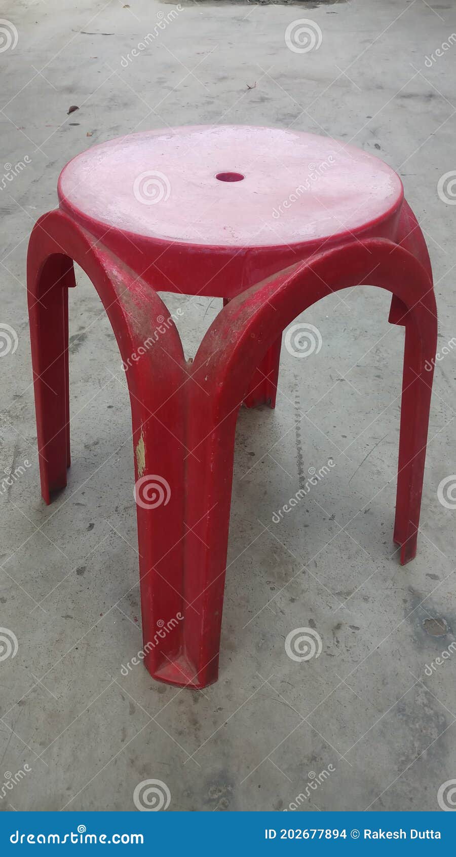 A Old Red Colour Tool for Sitting Stock Photo - Image of sitting, tool ...