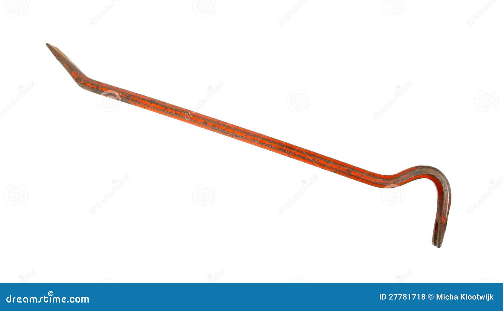 Old red crowbar stock photo. Image of worn, burglary - 27781718