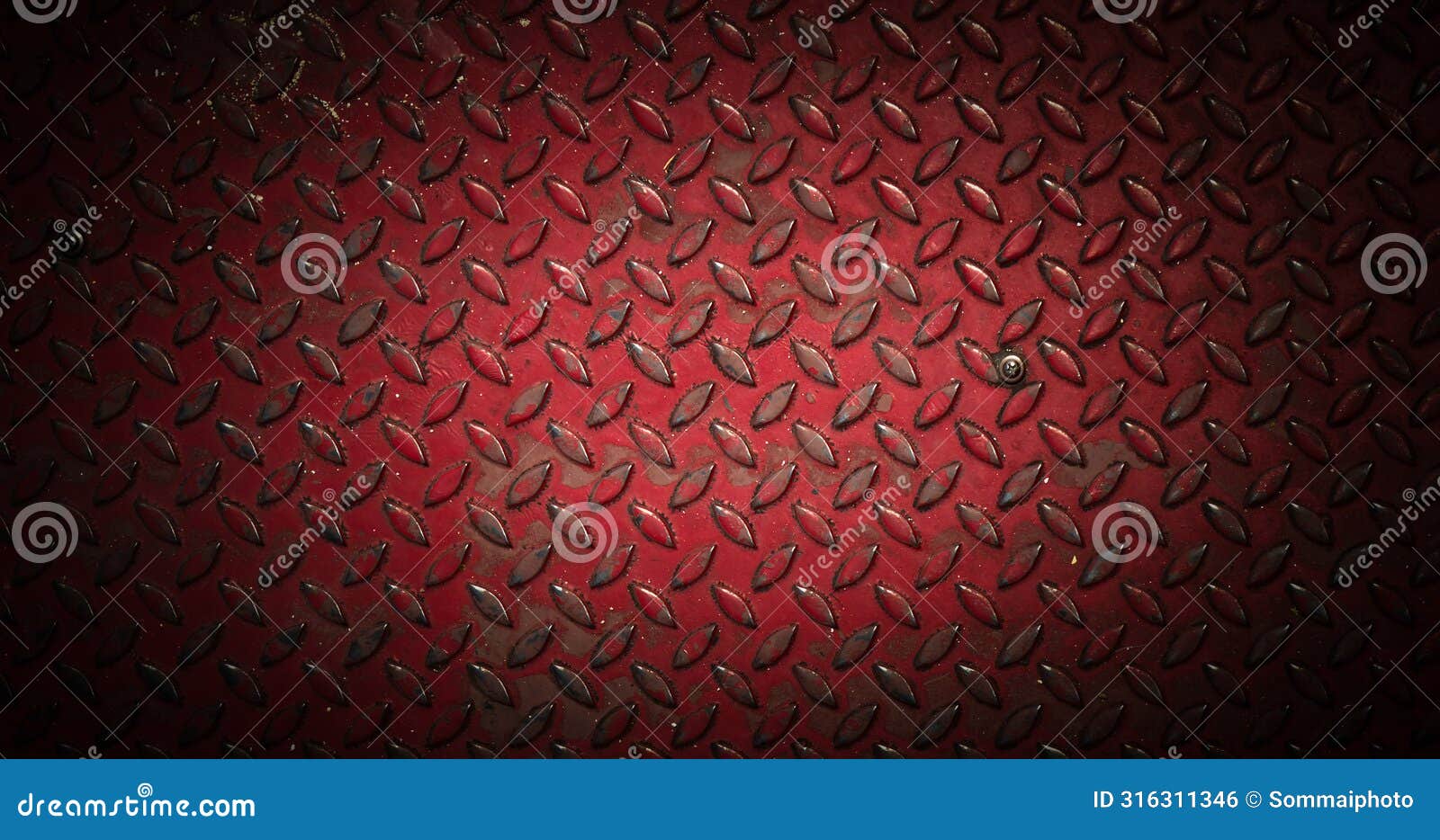 Old Red Diamond Steel Metal Sheet Texture Stock Photo - Image of ...
