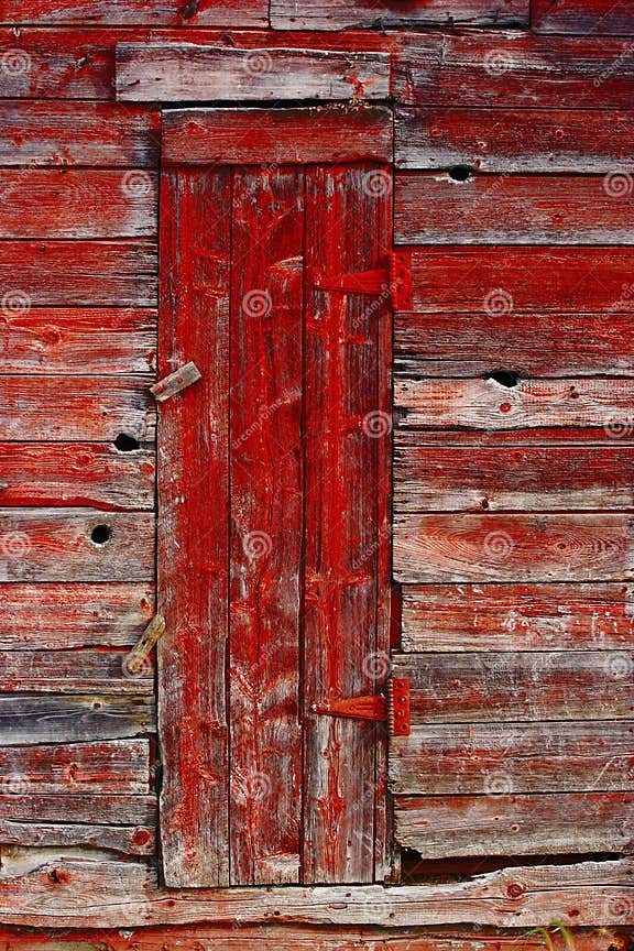 Old red door stock photo. Image of knot, closed, coup - 3345602
