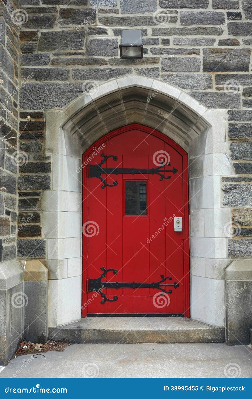 Old Red Door stock image. Image of detail, stone, architecture - 38995455