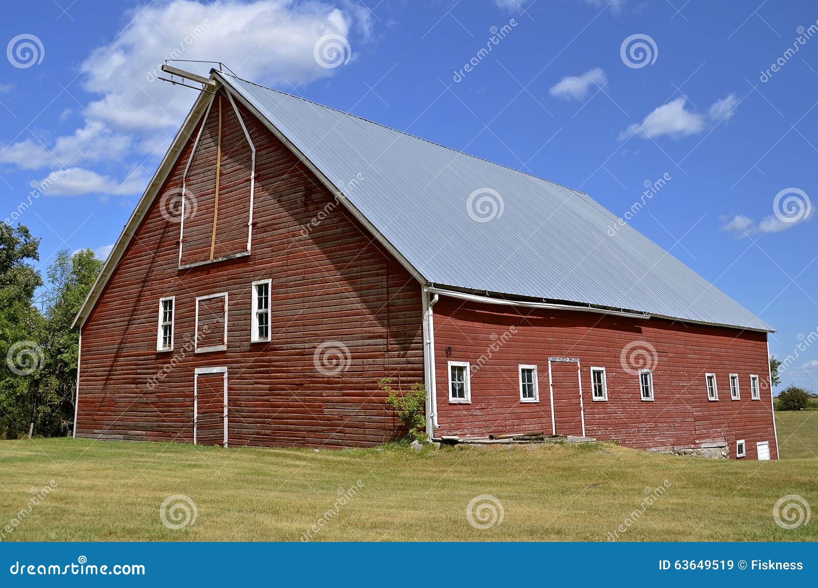 Old red farm barn stock image. Image of storage, loft - 63649519