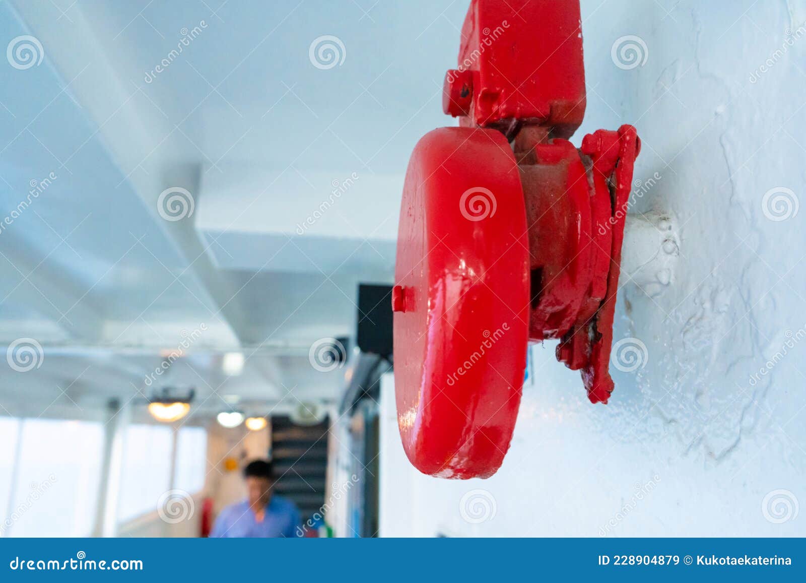 Old Red Fire Bell on the Wall. Fire Safety Stock Image - Image of ...