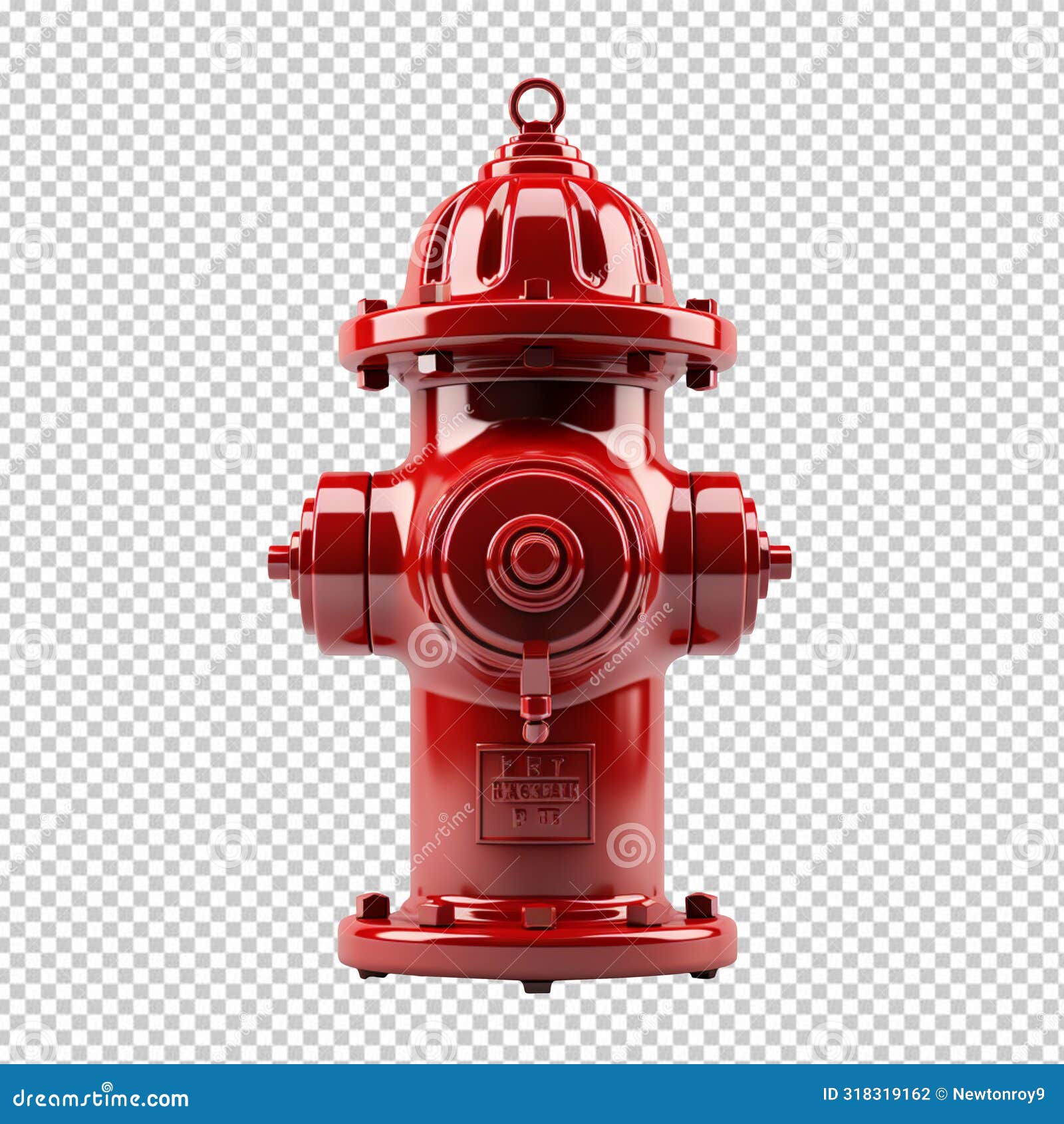 An Old Red Fire Hydrant Isolated On Transparent Background Royalty-Free ...