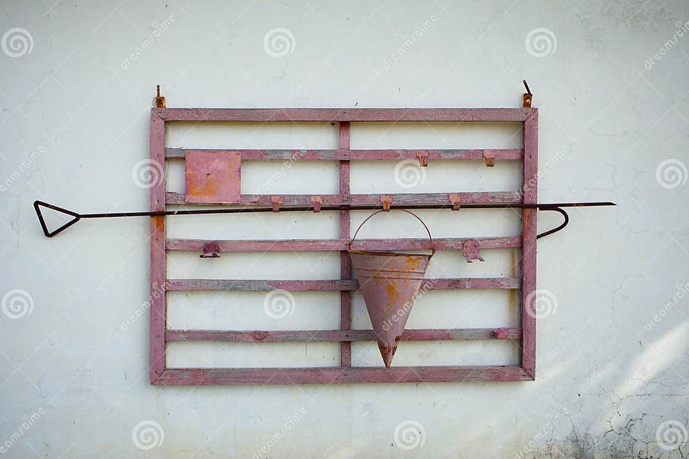 Old Red Fire Shield on White Background Stock Photo - Image of sand ...