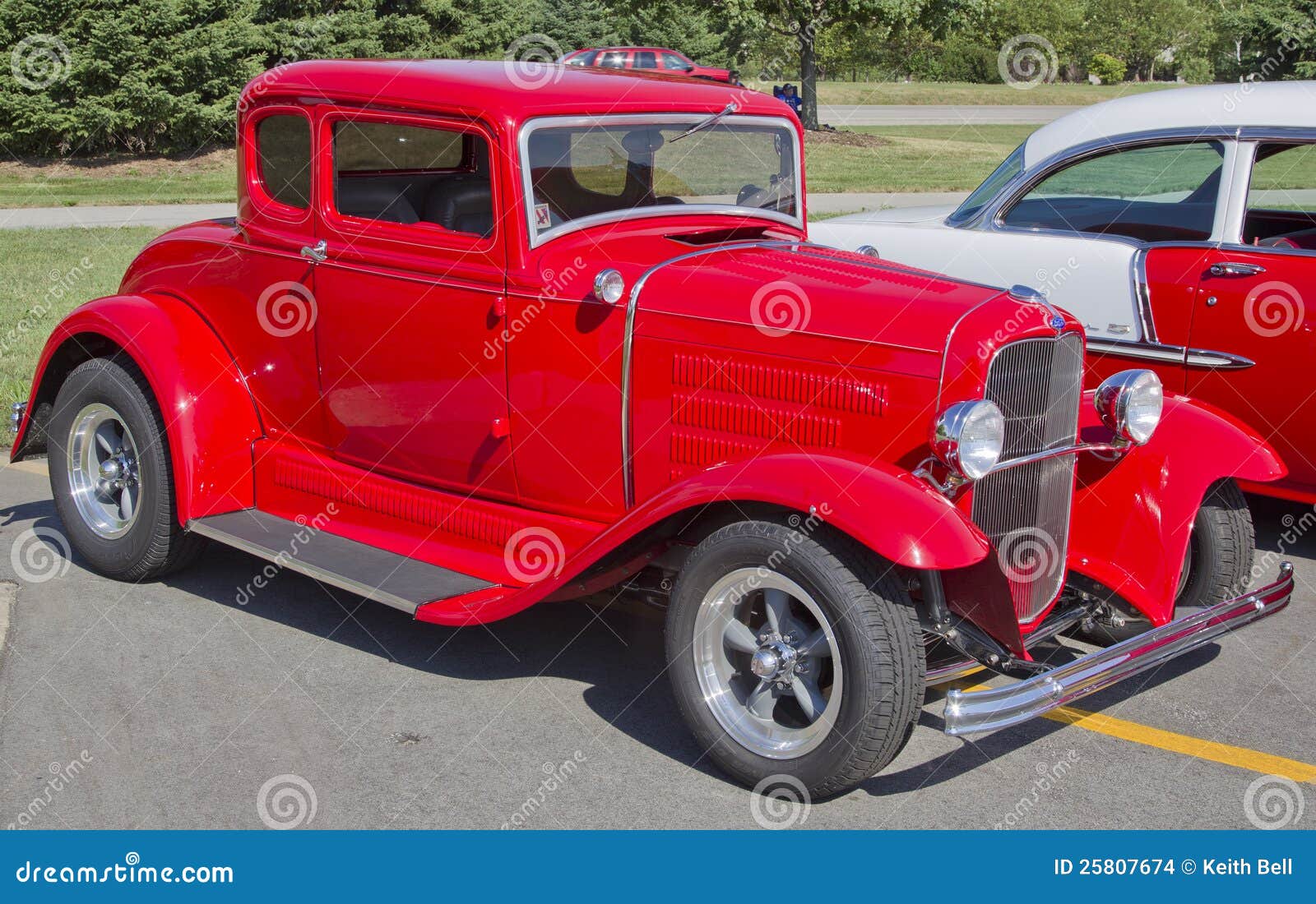 Old Red Ford Hot Rod editorial stock image. Image of automobile - 25807674
