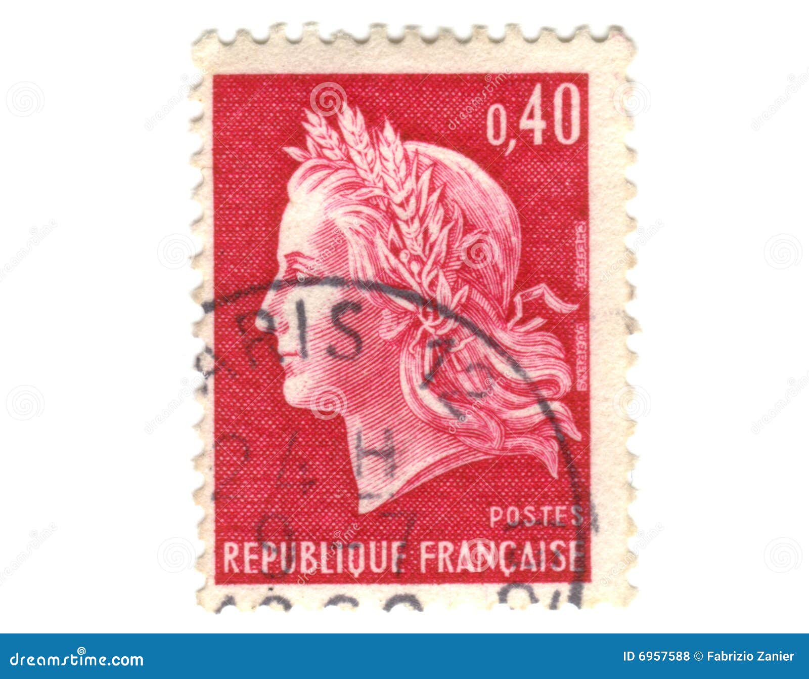 French Stamp Featuring The "Semeuse," An Allegorical Figure Of The ...