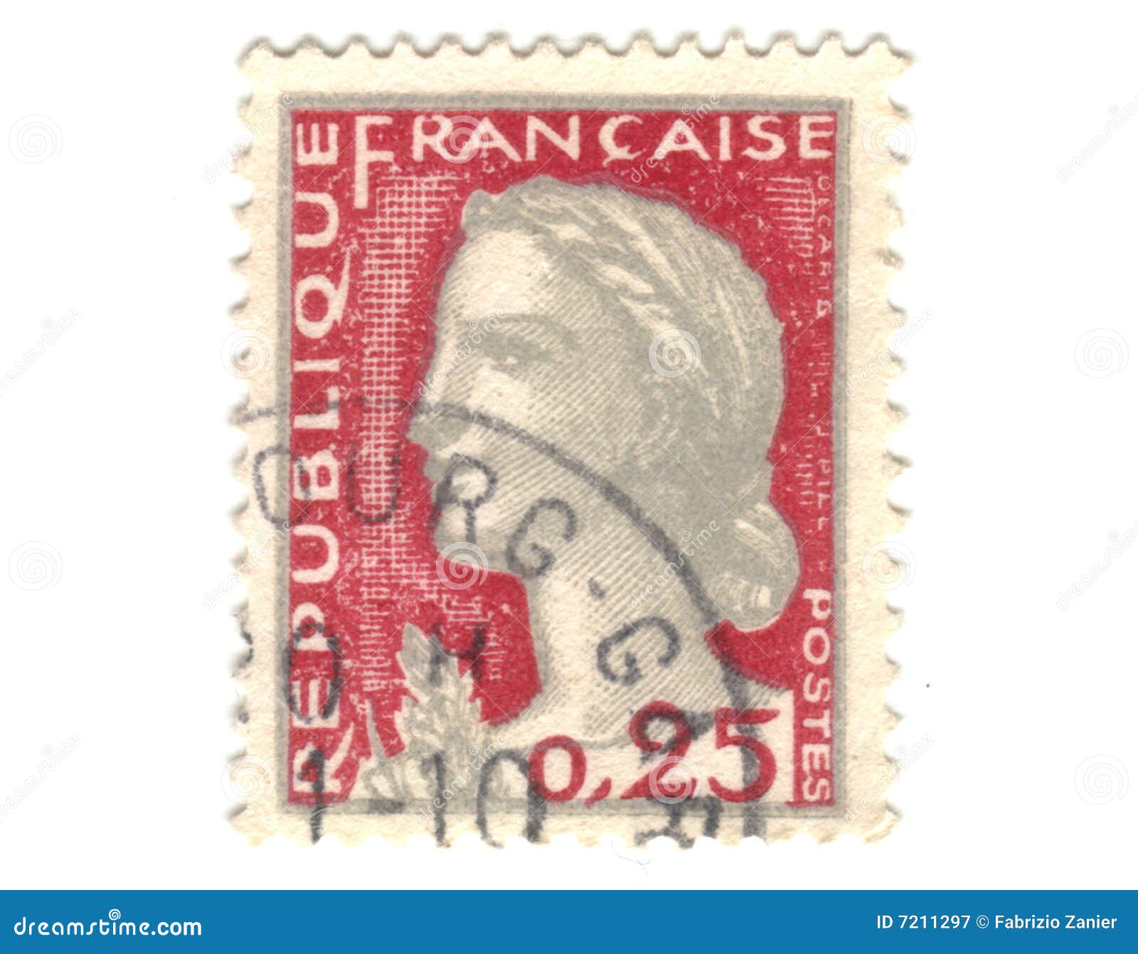 Old red french stamp editorial photography. Image of france - 7211297