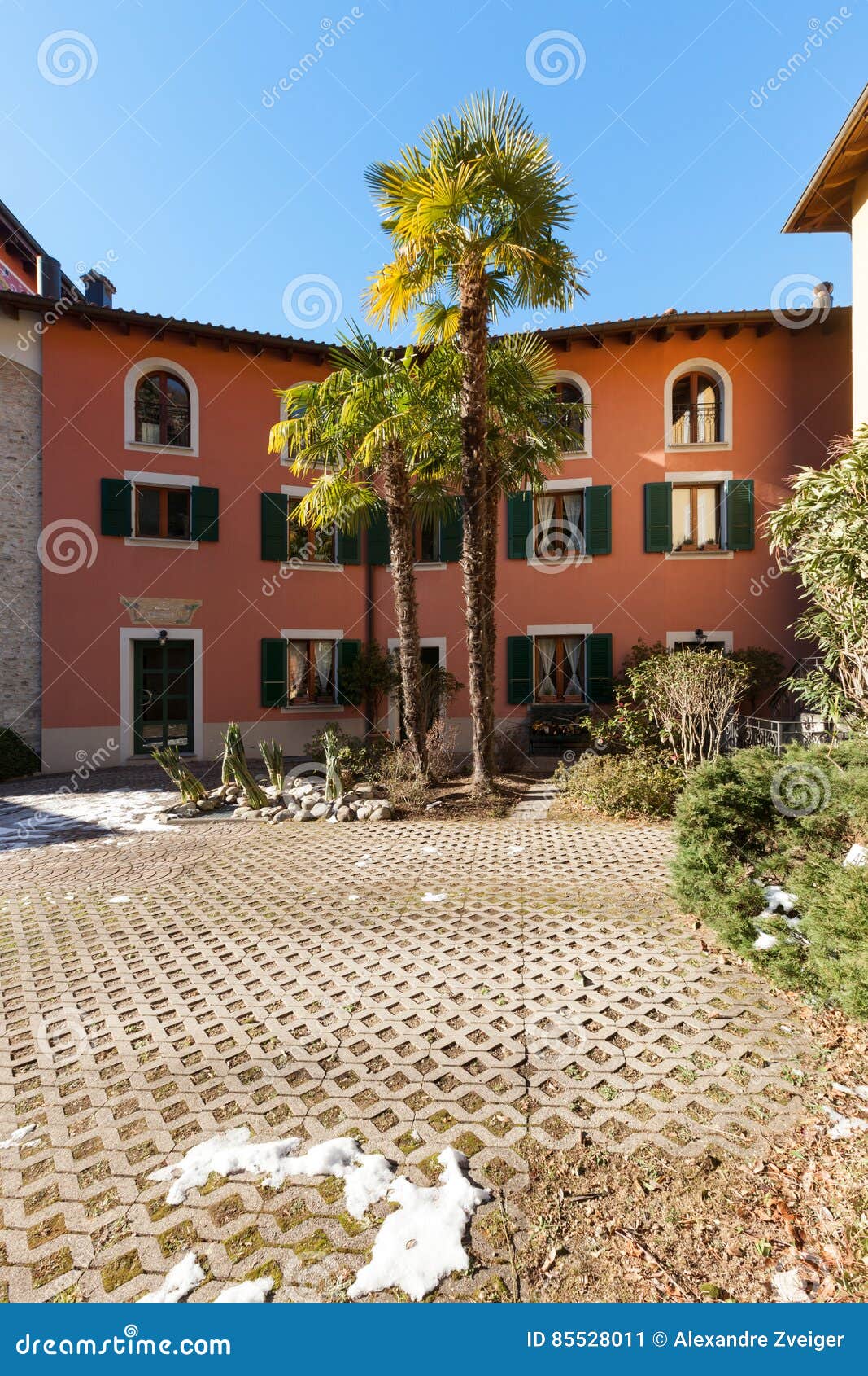 Old red house, outdoors stock image. Image of home, space - 85528011