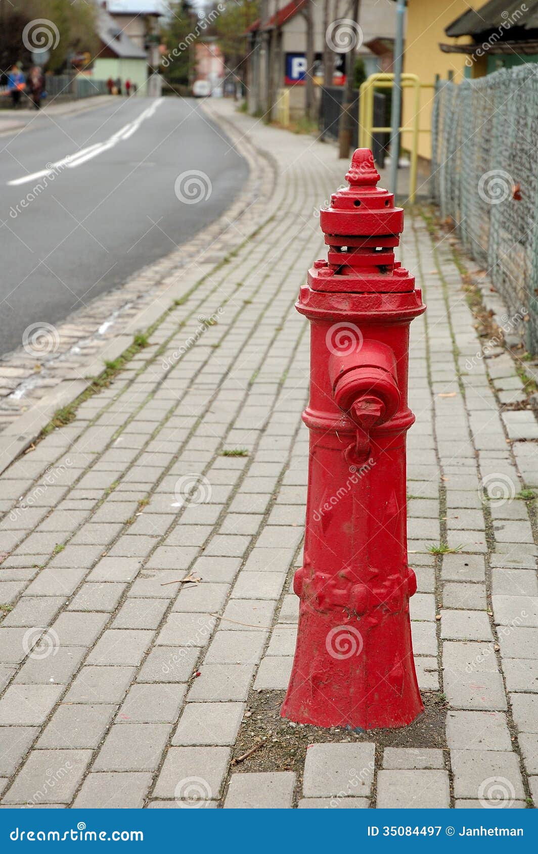 Old red hydrant stock image. Image of fence, object, water - 35084497