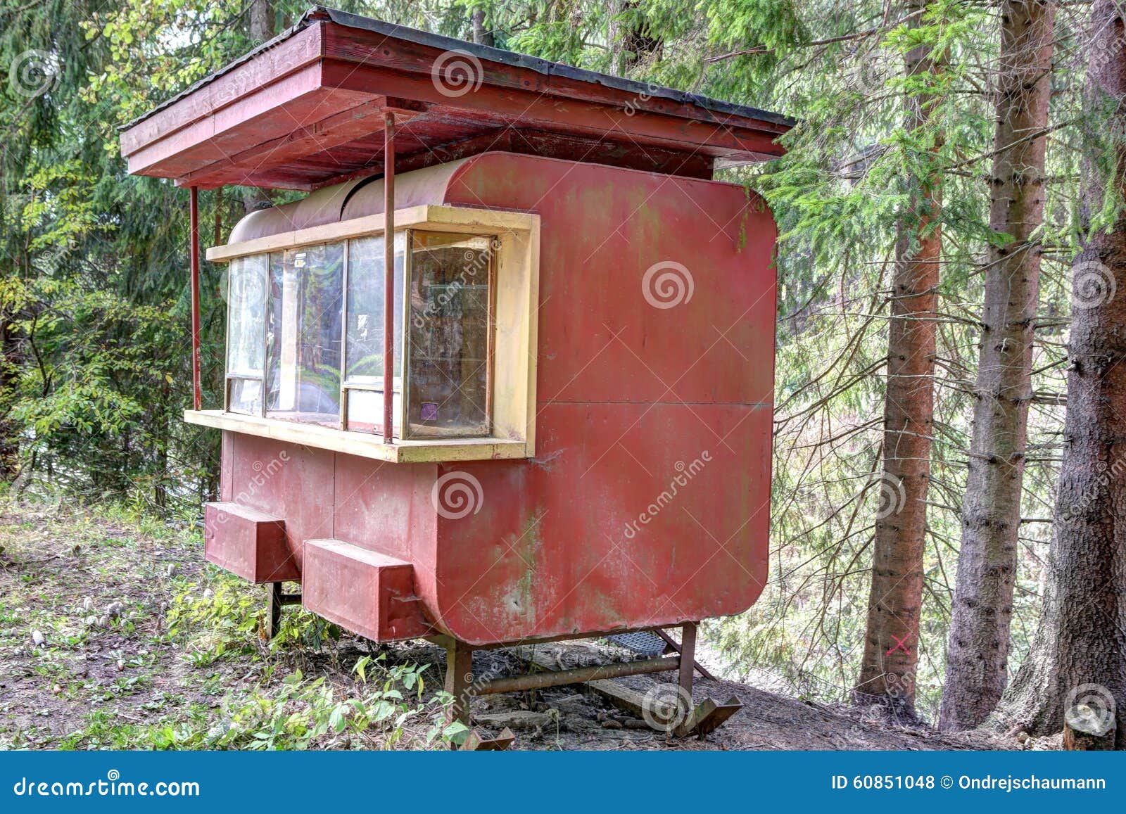 Old red kiosk stock photo. Image of abandoned, trunk - 60851048