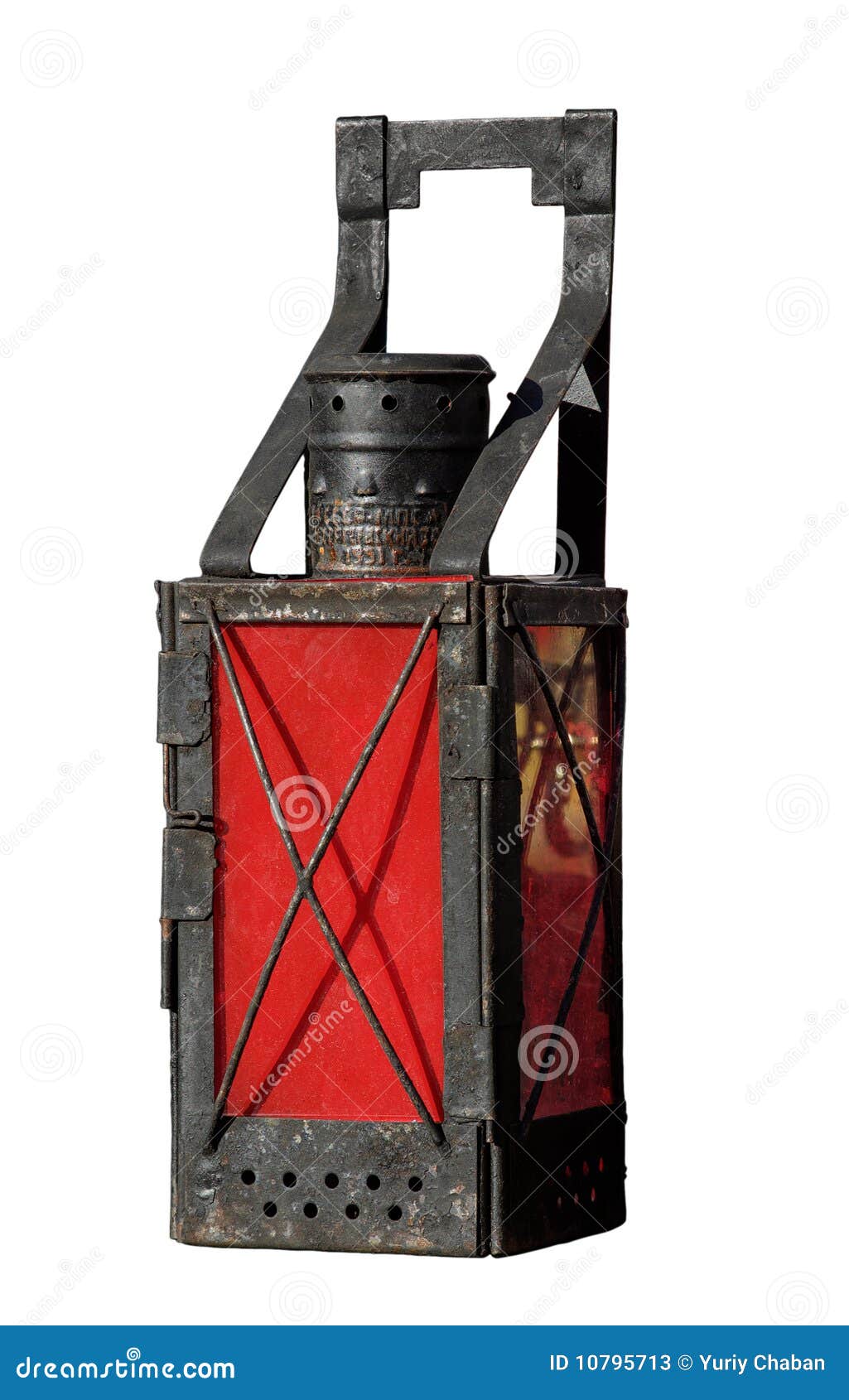 Old red lantern stock image. Image of dirty, christmas - 10795713