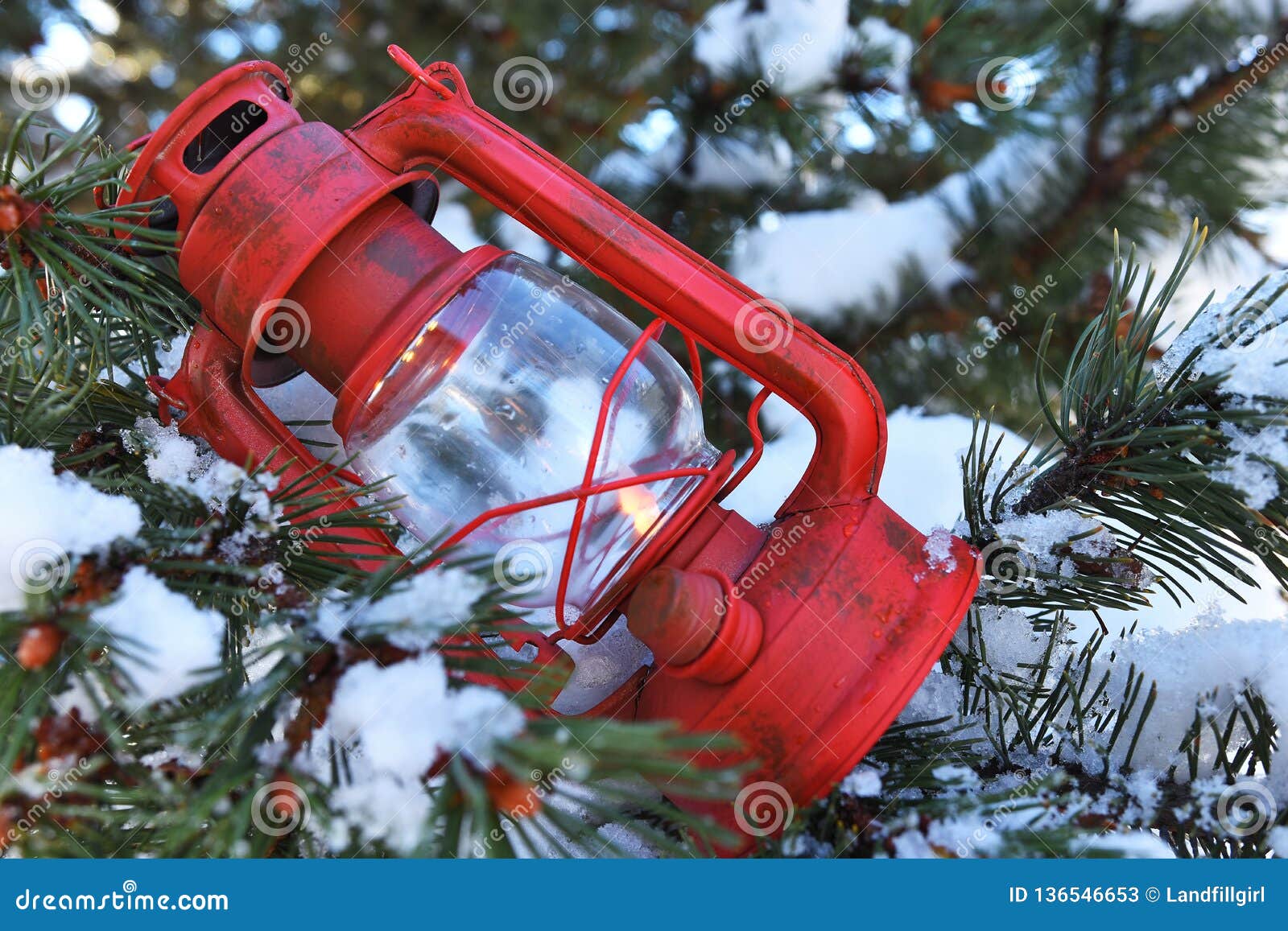 Old Red Lantern stock image. Image of lite, festive - 136546653