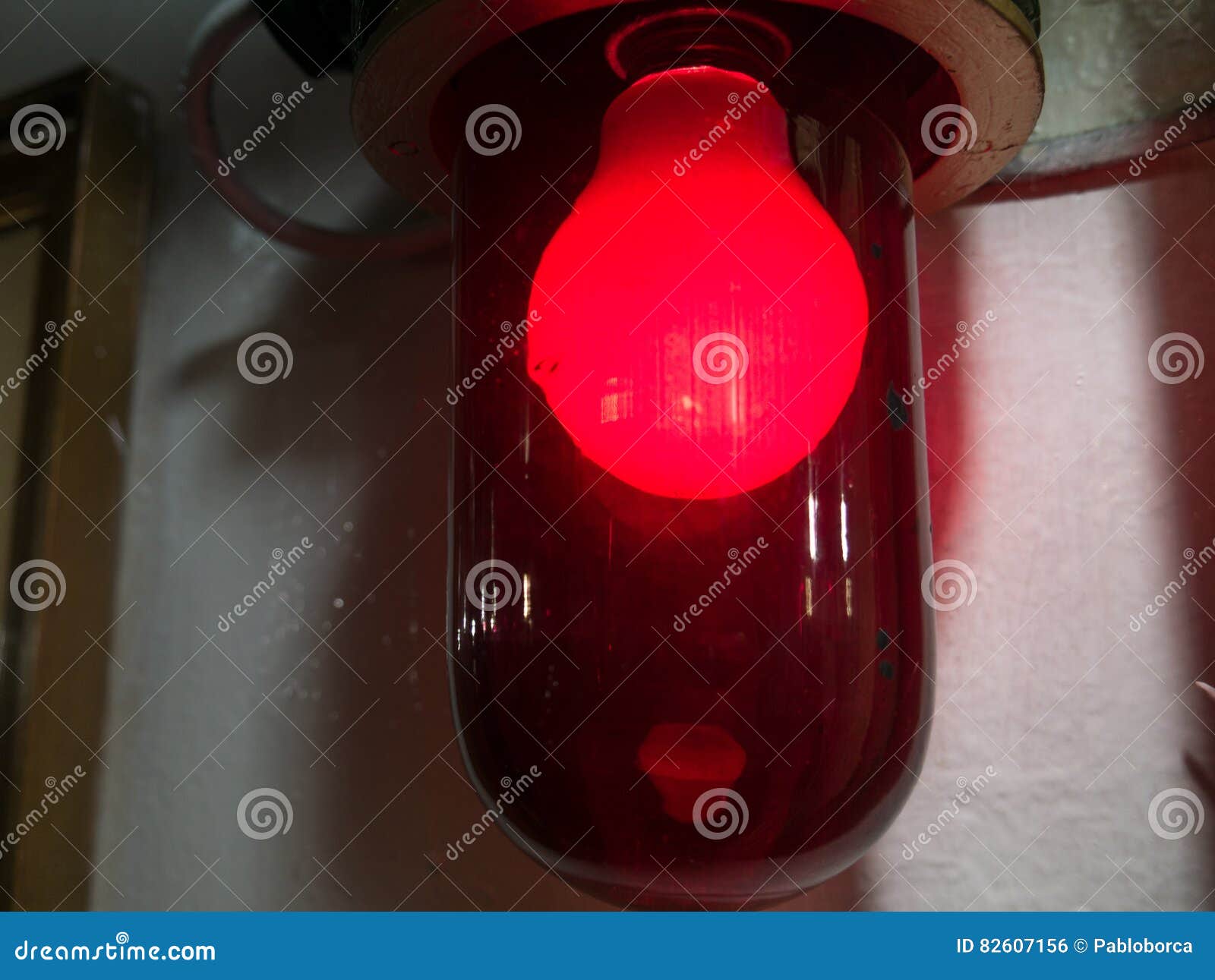Old red lantern light stock photo. Image of dangerous - 82607156