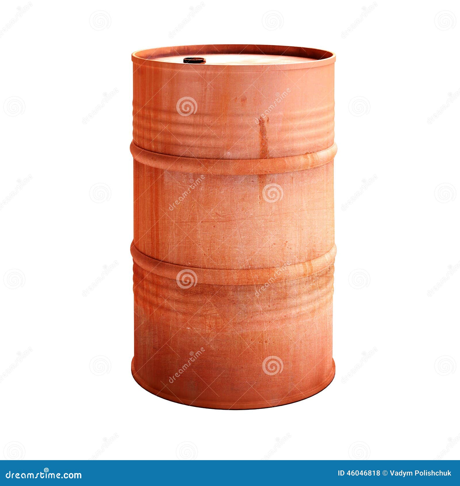 Old red metal barrel stock illustration. Illustration of metal - 46046818