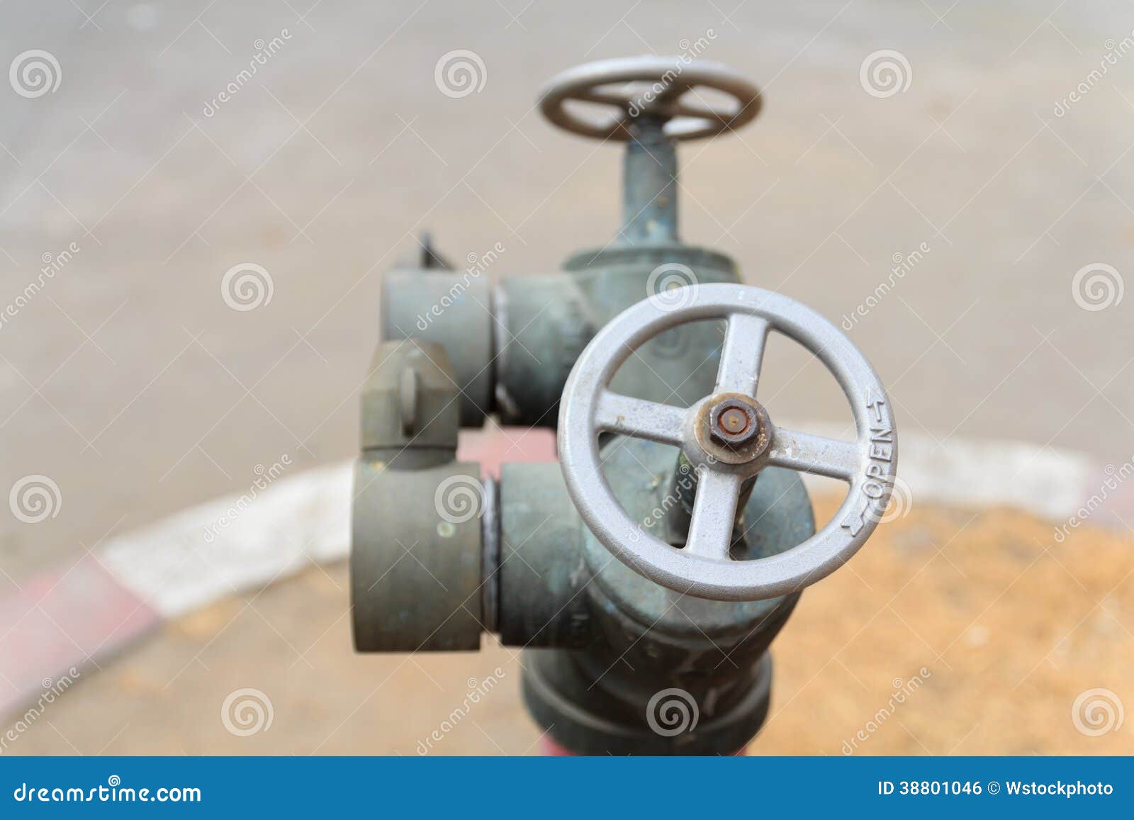 Old Red Metallic Fire Hydrant Plug Stock Photo - Image of decay, metal ...