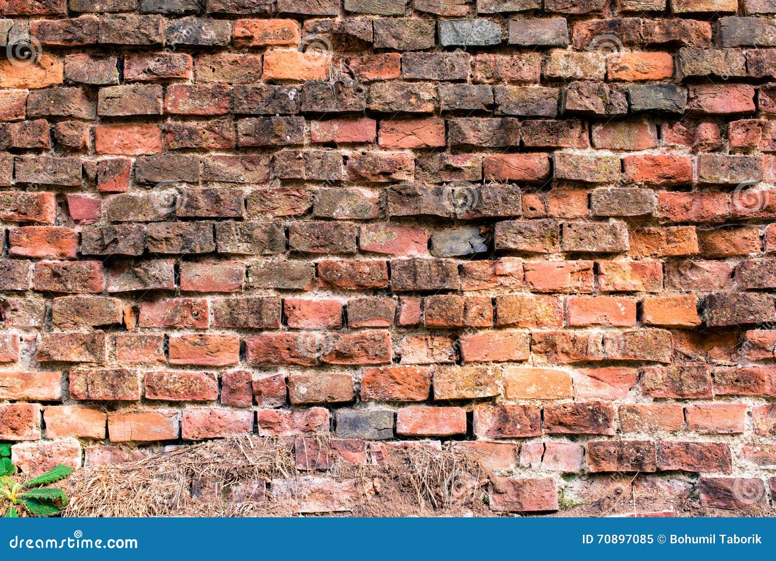 Old Red-orange Brick Wall 1 Stock Image - Image of construction, grunge ...