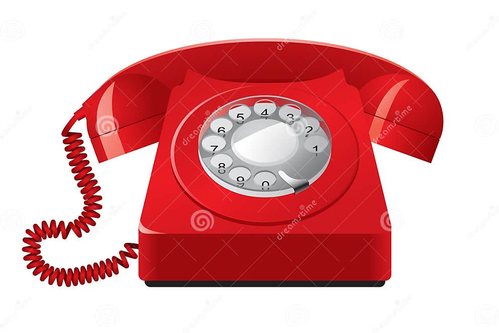 Old Red Phone stock vector. Illustration of communicate - 27649446