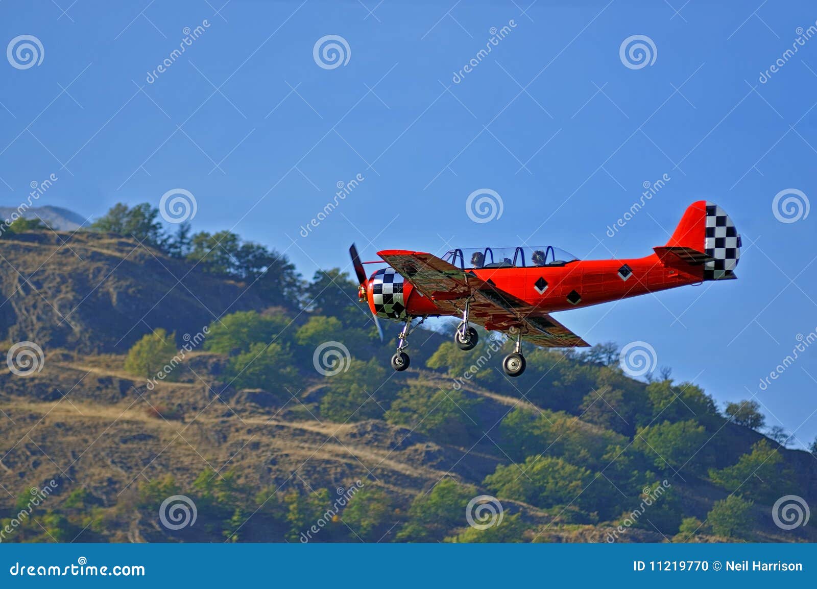 Old red plane stock photo. Image of airplane, travel - 11219770
