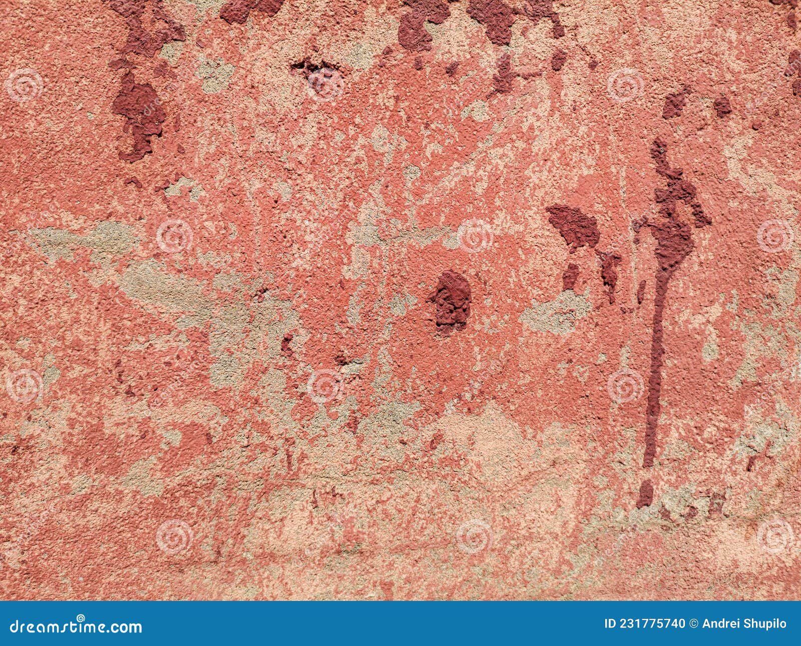 Old Red Plaster on the Wall. Stock Photo - Image of pattern, house ...
