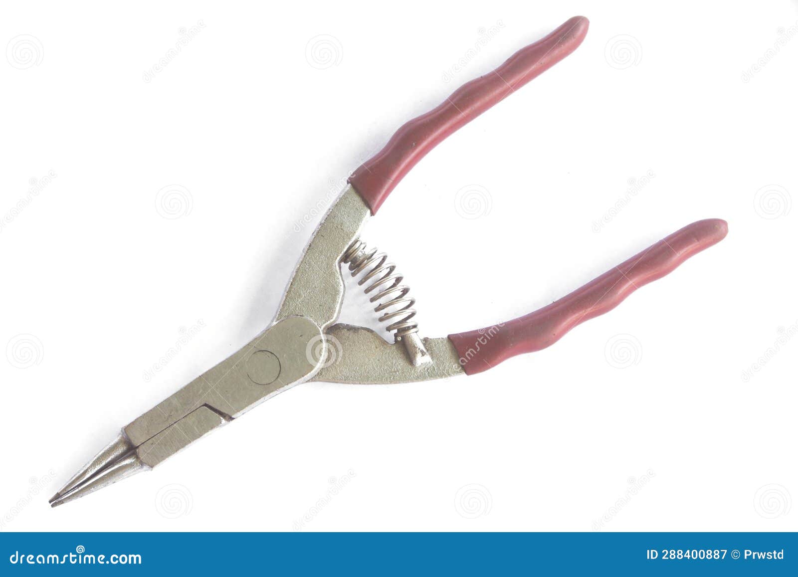 Old Red Pliers Isolated on White Background Stock Image - Image of home ...