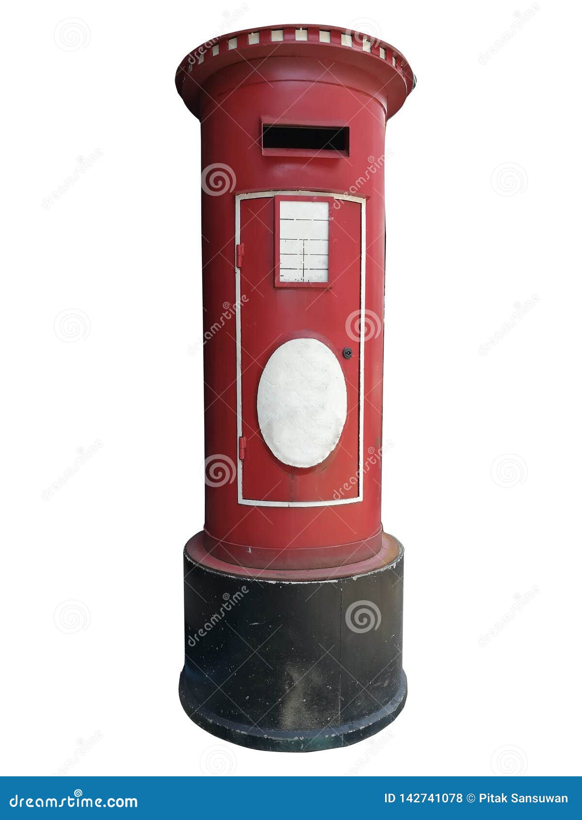 Old red post box editorial stock photo. Image of white - 142741078