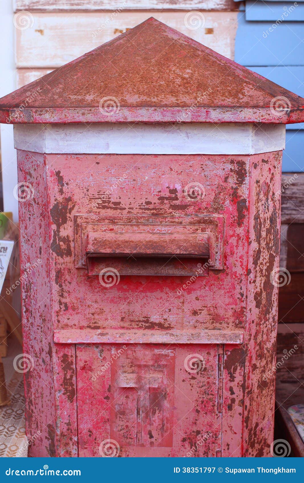 Old red post stock image. Image of vintage, britain, post - 38351797