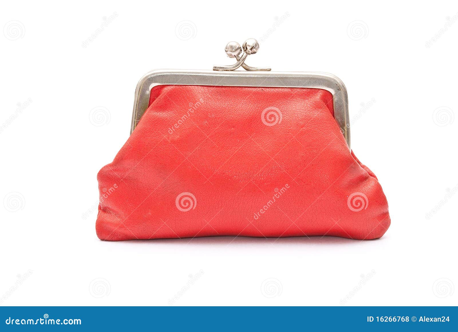 Old red purse stock photo. Image of customer, money, isolated - 16266768